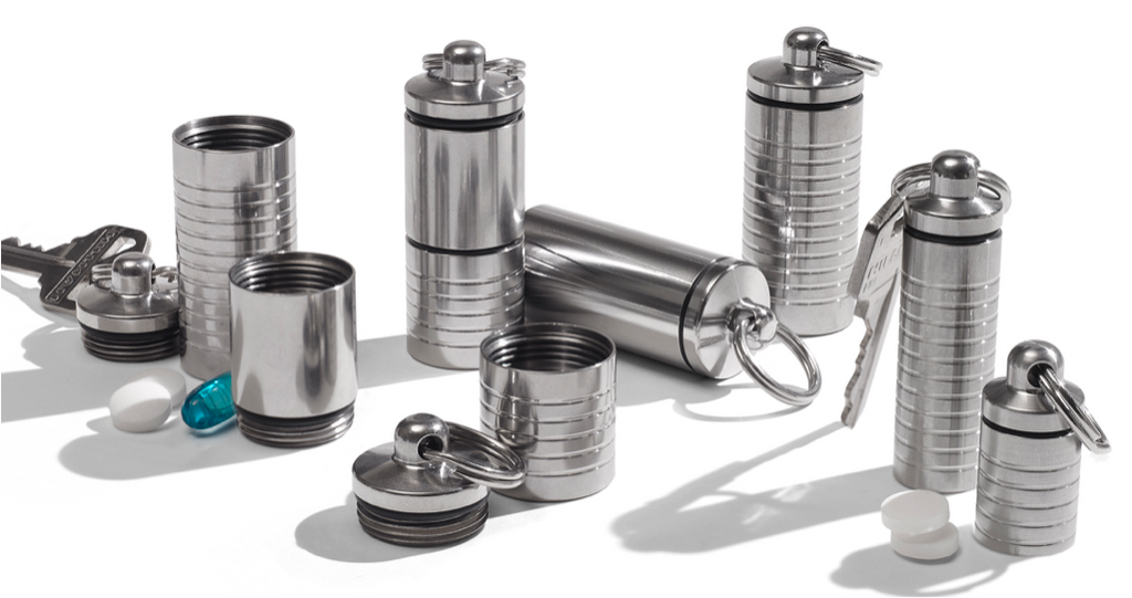 Tall Dual Chamber Pill Holder Keychain | Cielo – Cielo Pill Holders